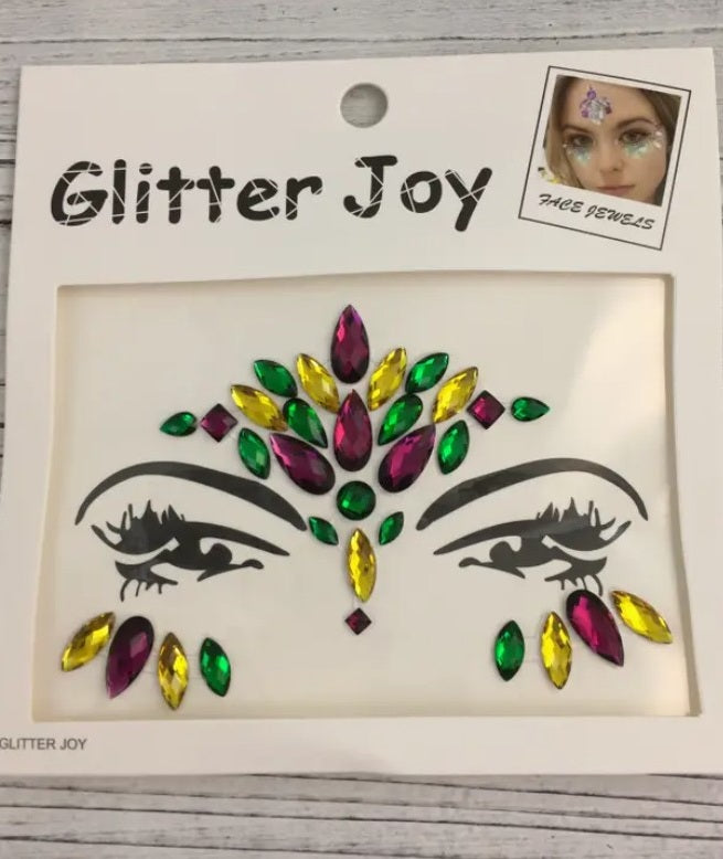 Song Lily Mardi Gras Face Jewels 1 – The Bra Genie