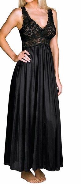 Shadowline Loungewear Silhouette Long Black Gown 31737 – The Bra Genie
